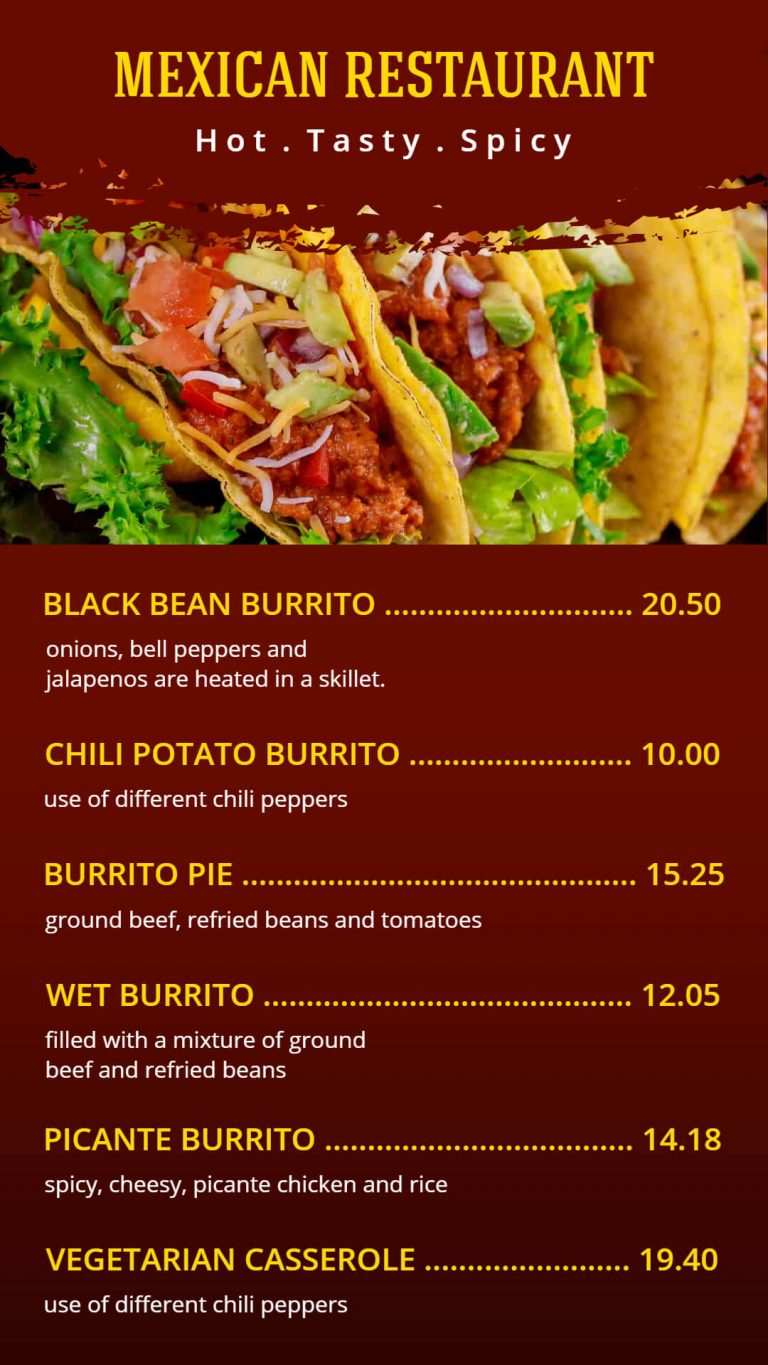 Creative Restaurant Menu Design Examples