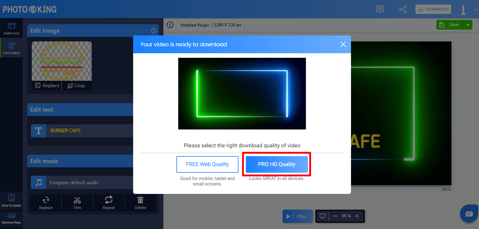 How To Make A YouTube Intro Online With PhotoADKing