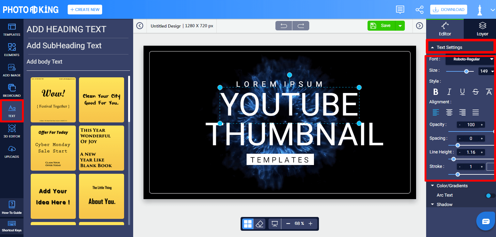 How To Make YouTube Thumbnail With PhotoADKing