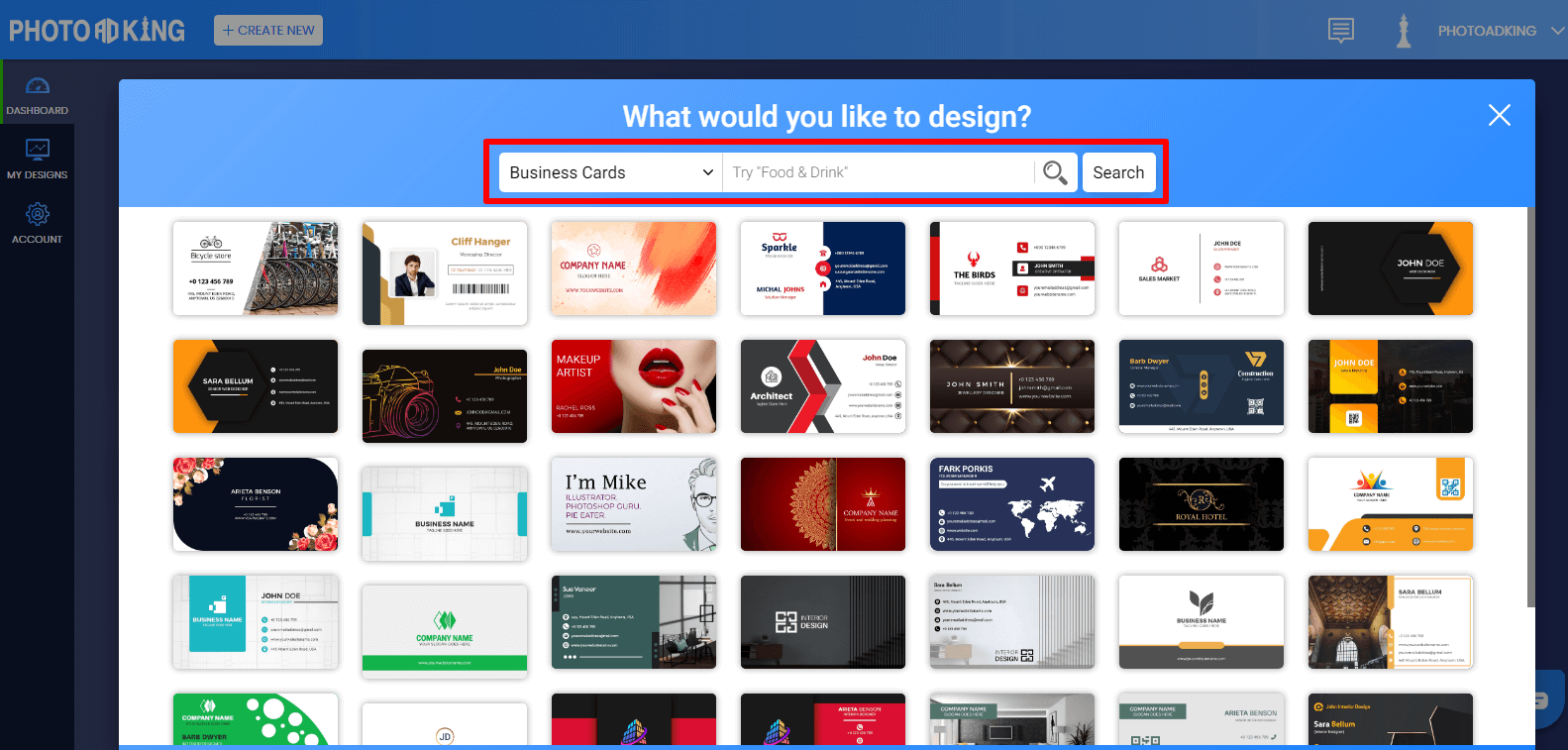 How To Create A Business Cards With PhotoADKing