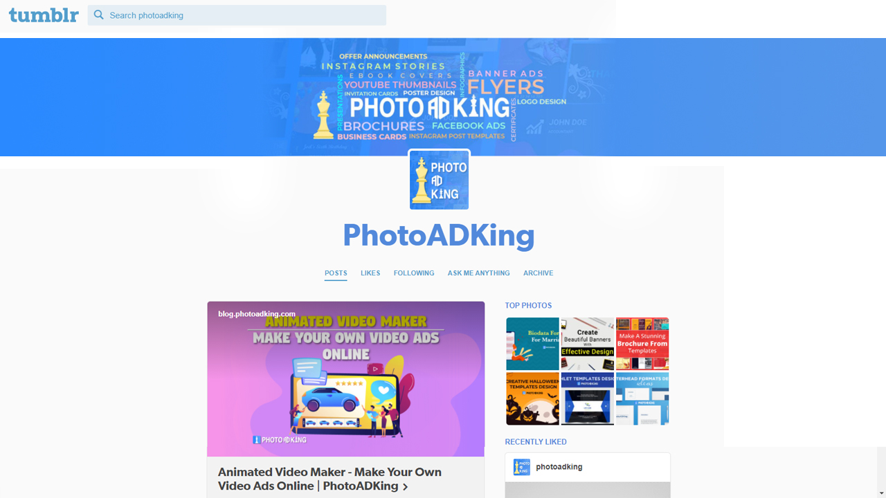 Tumblr Header Size & Examples