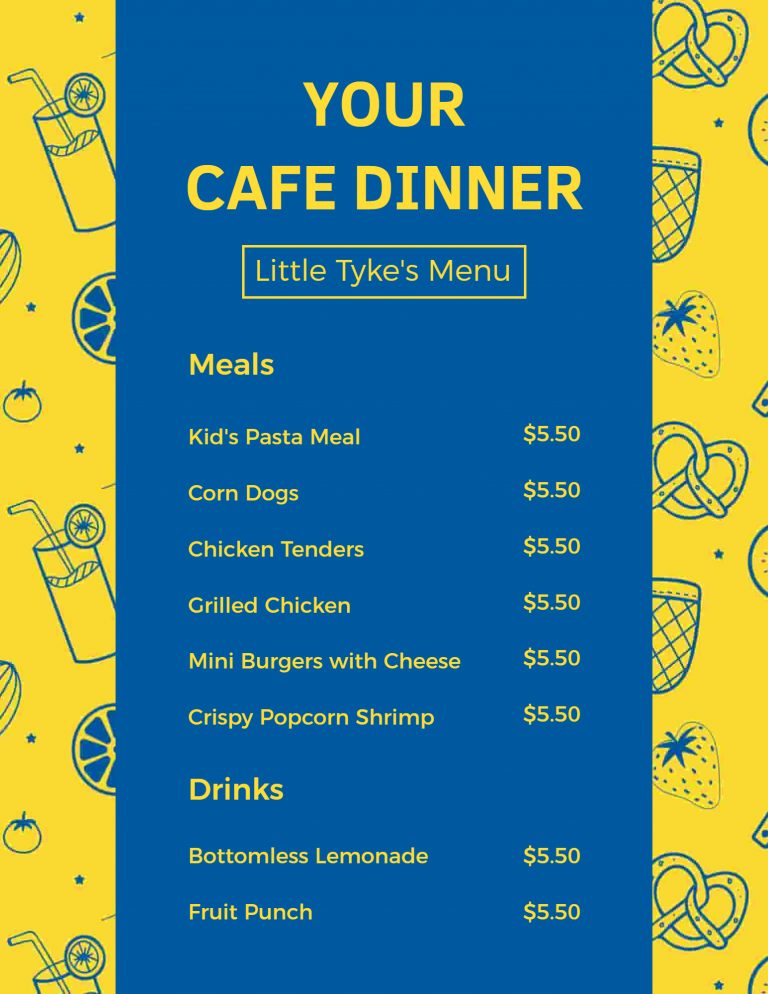 Kids Menu Design Ideas & Examples - PhotoADKing