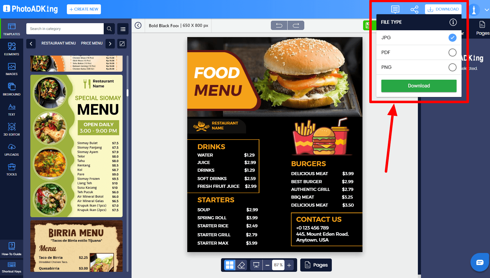 How to Design a Food Menu in 5 Minutes for Your Restaurant