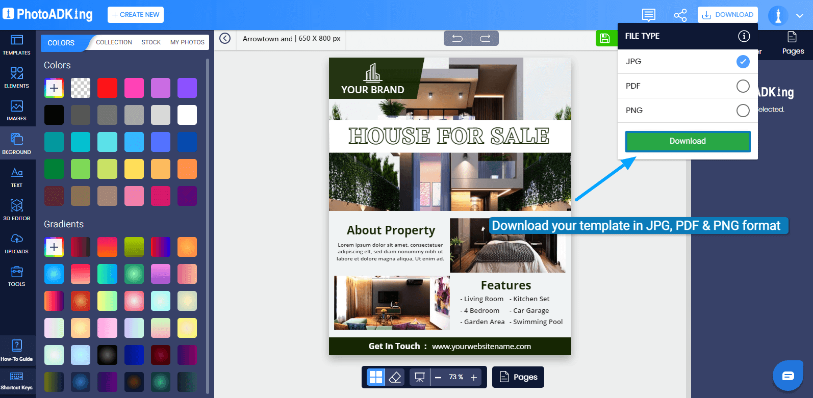 Using PhotoADKing for Realtor Flyer