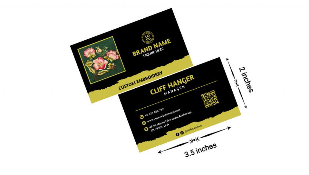 Standard Business Card Size And Dimensions