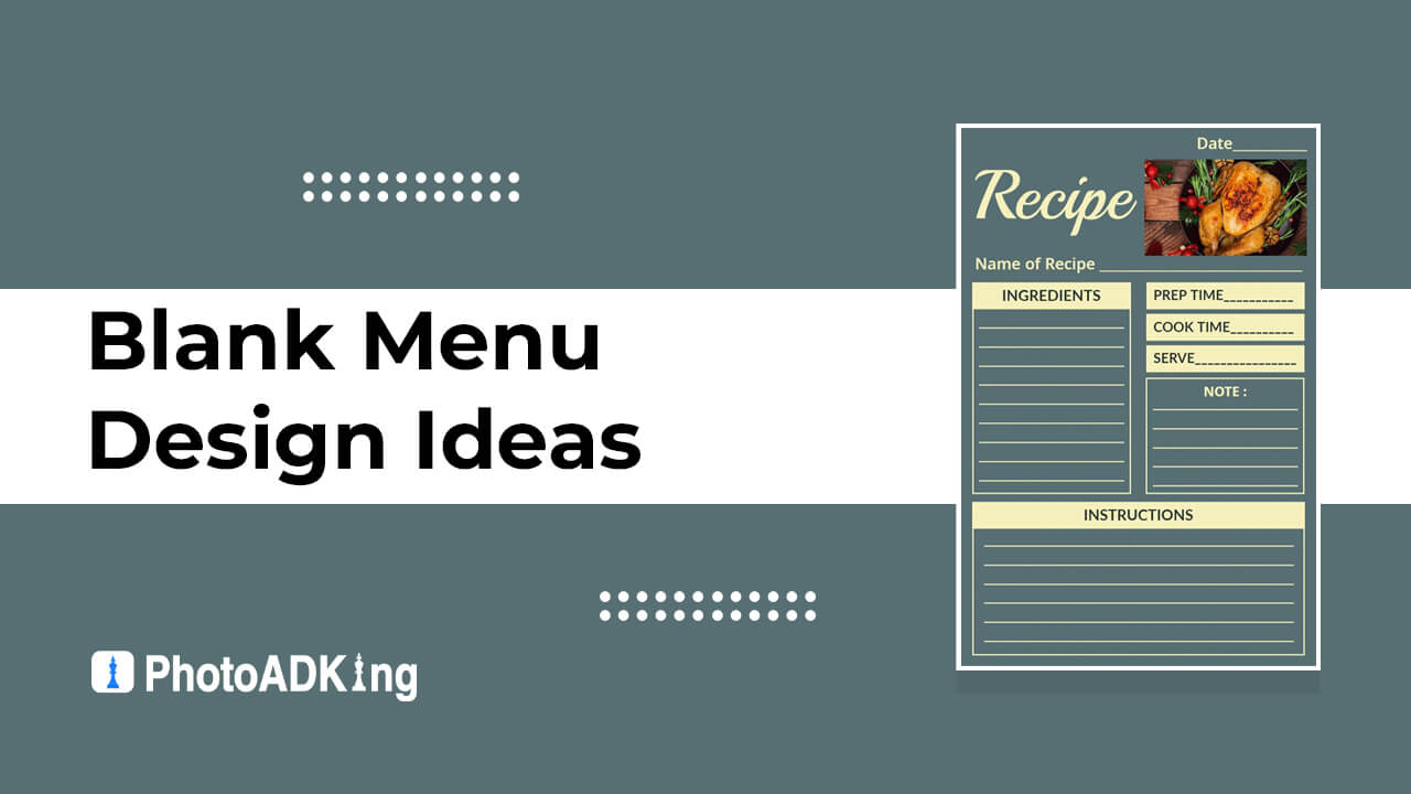 Blank Menu Design Ideas & Examples