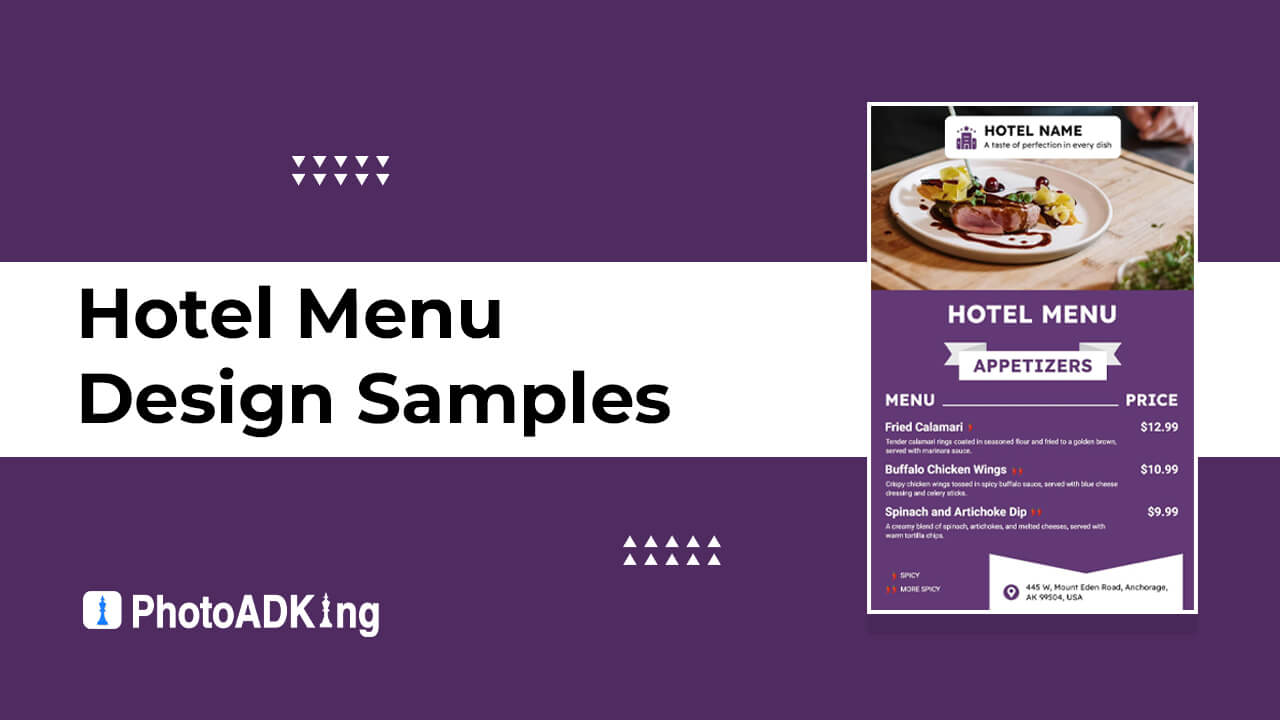 Hotel Menu Design Samples