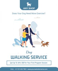 Attractive Dog Walking Flyer Ideas and Examples