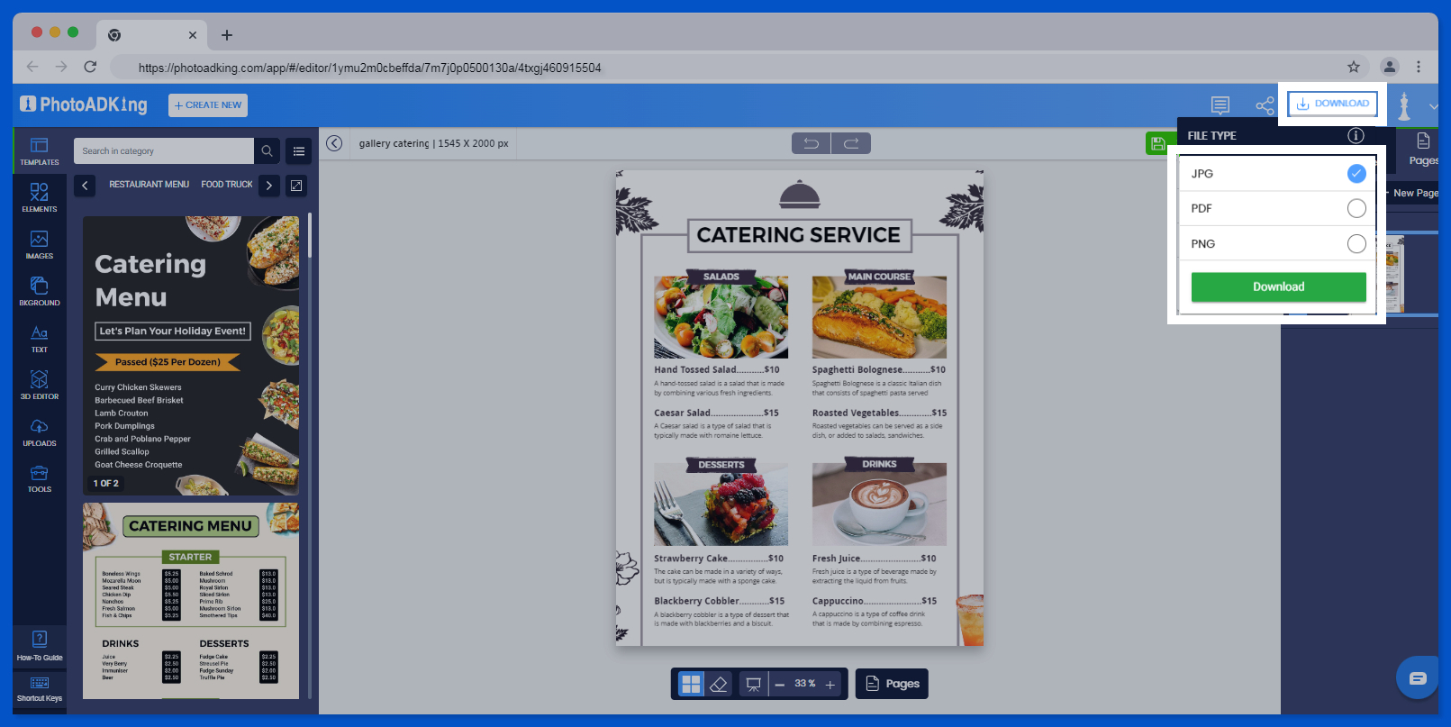 How to Design a Catering Menu Using Templates?