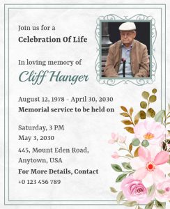 Funeral Flyer Examples