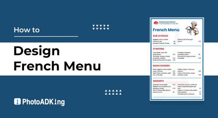 How to Design a French Menu Using Templates?