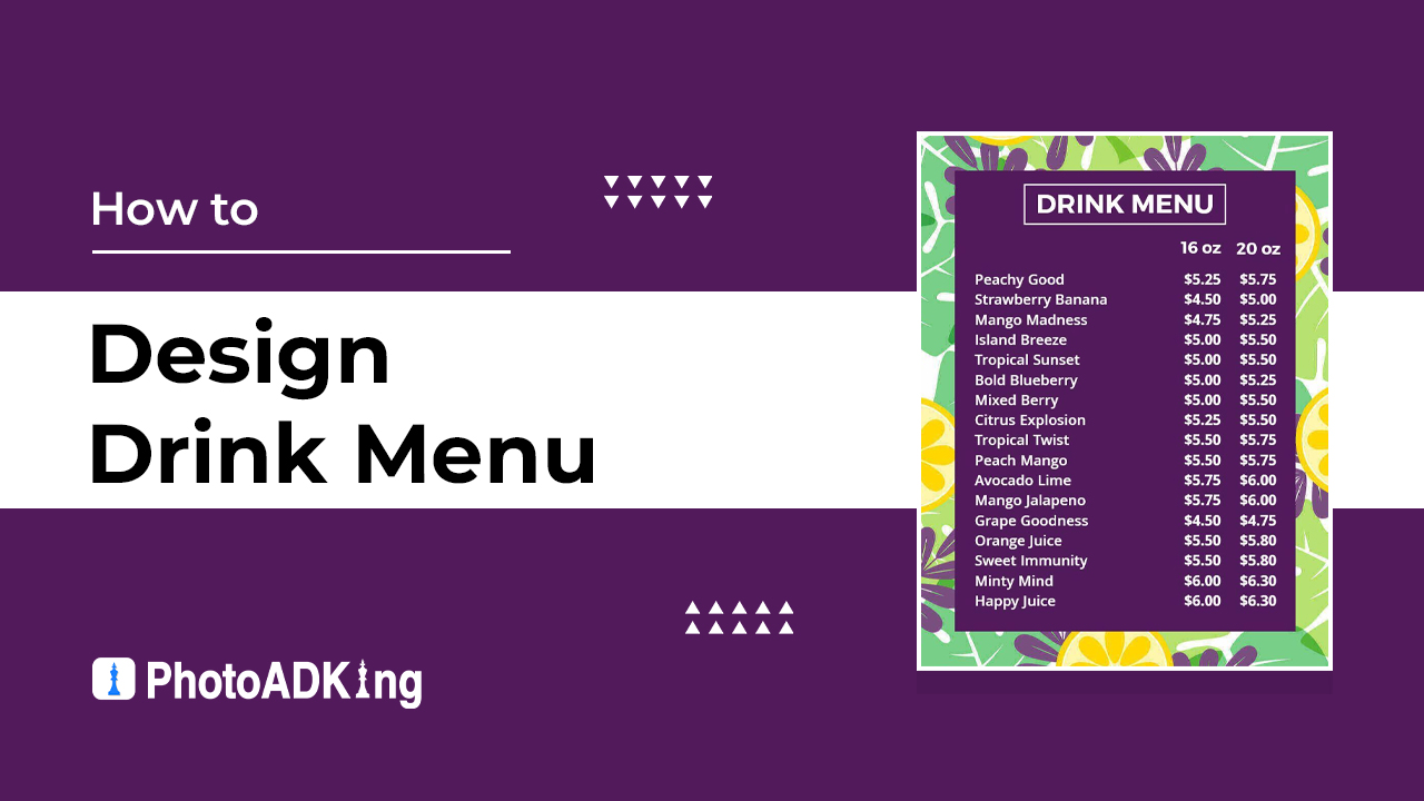 How to Design a Drink Menu Using Templates?