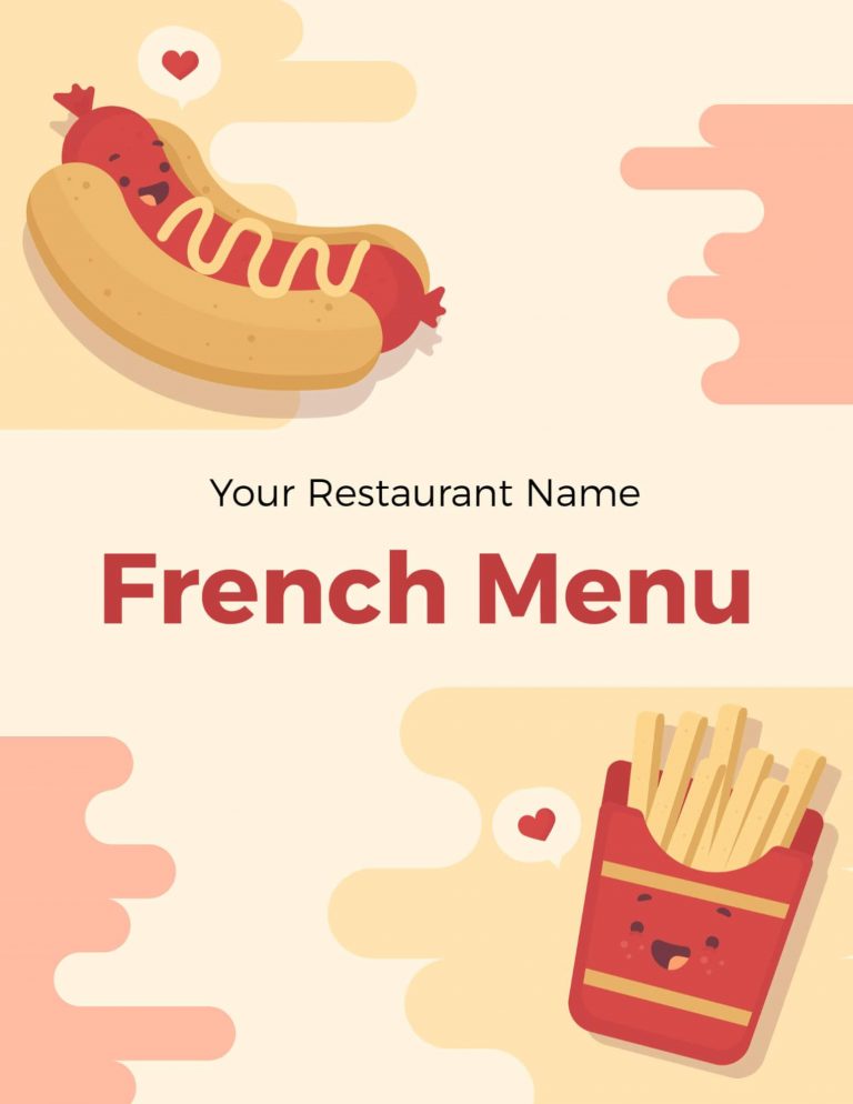 French Menu Design Ideas and Examples