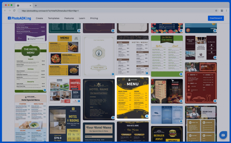 How to Design a Hotel Menu Using Templates?