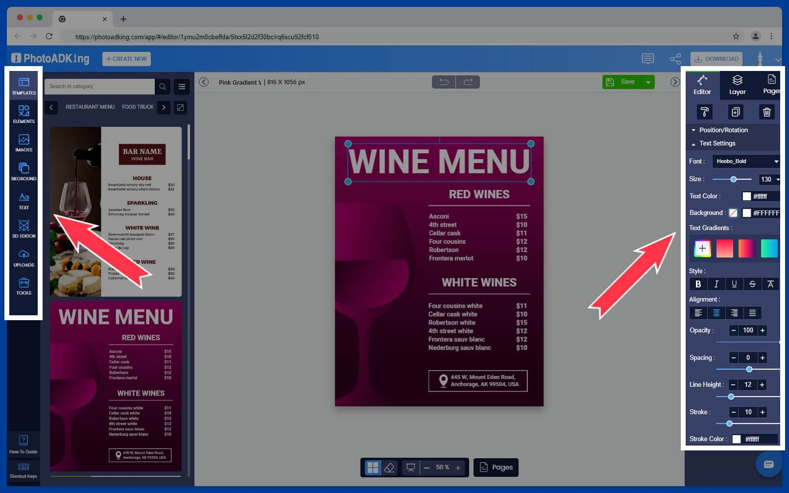 How to Design a Drink Menu Using Templates?