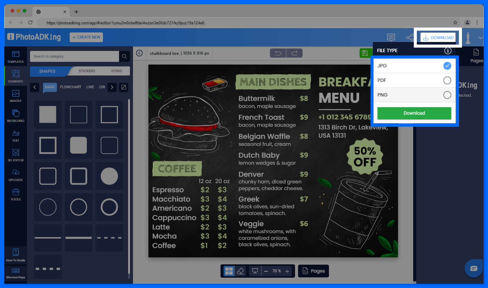How to Design a Breakfast Menu Using Templates