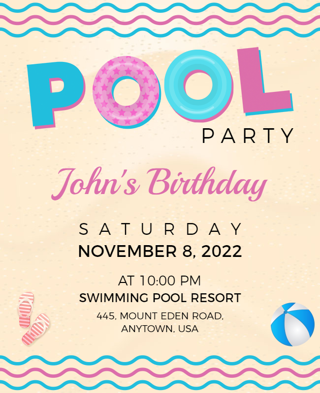 Pool Party Flyer Ideas and Examples - PhotoADKing