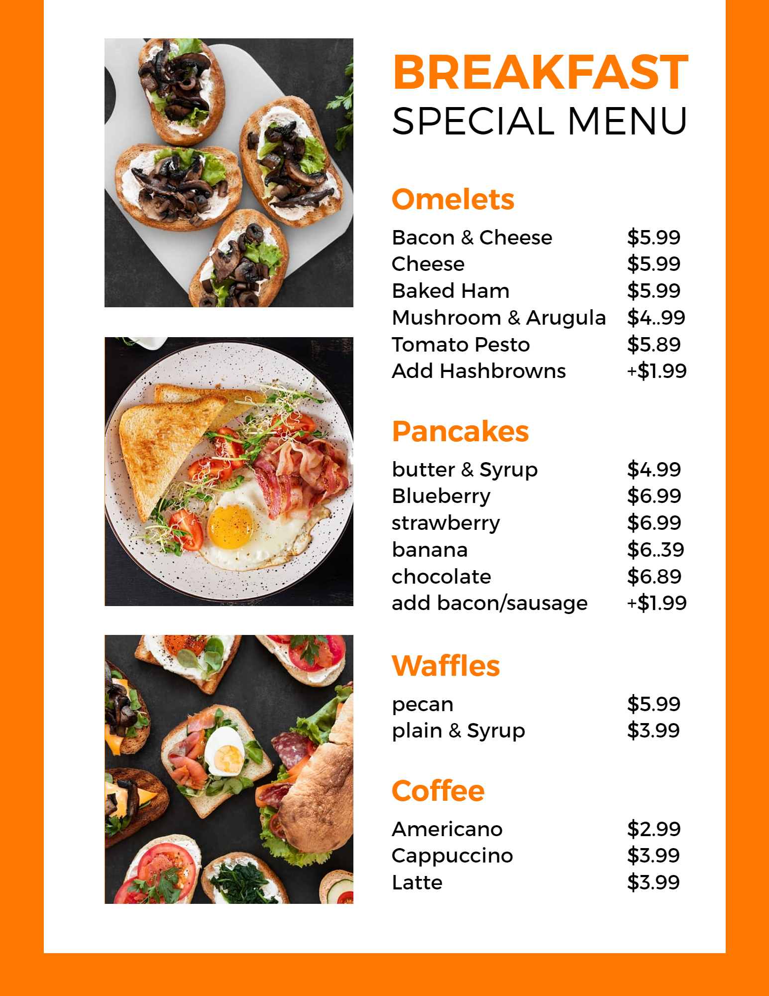 How To Design A Breakfast Menu Using Templates PhotoADKing How To Design A Breakfast Menu Using Templates PhotoADKing