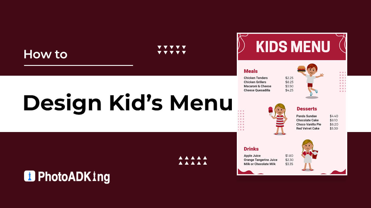 How to Design a Kid's Menu Using Templates?