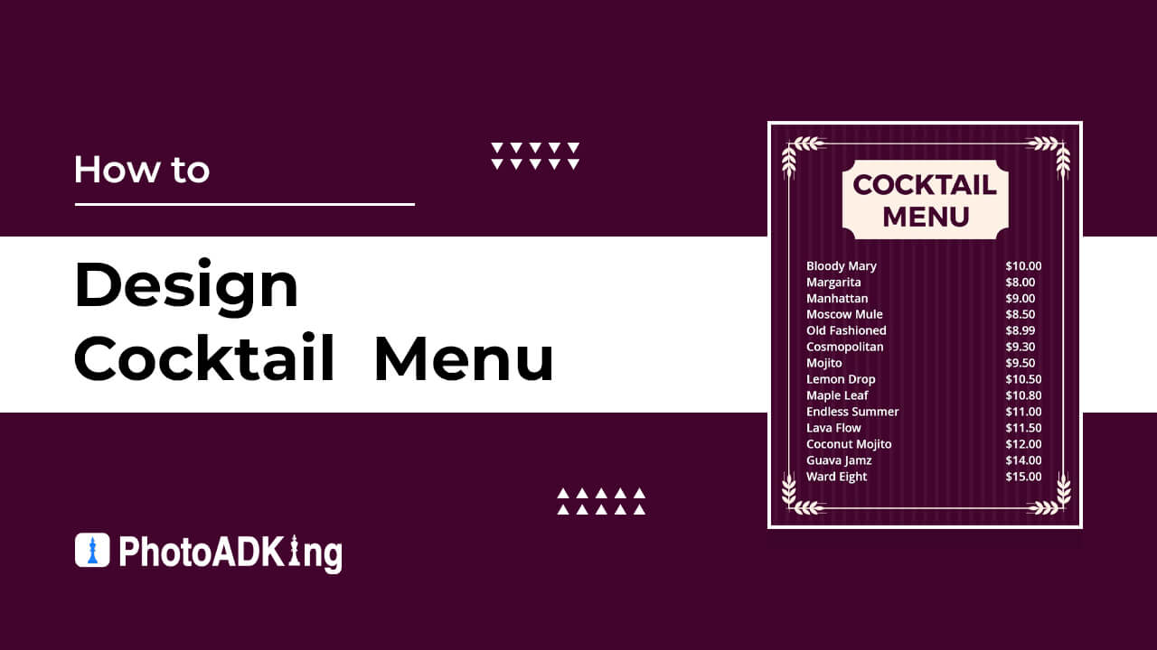 How to Design a Cocktail Menu Using Templates?
