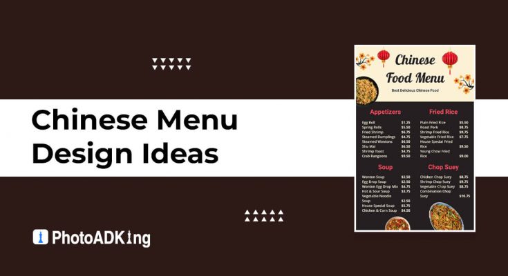 Chinese Menu Design Ideas, Examples, and Samples