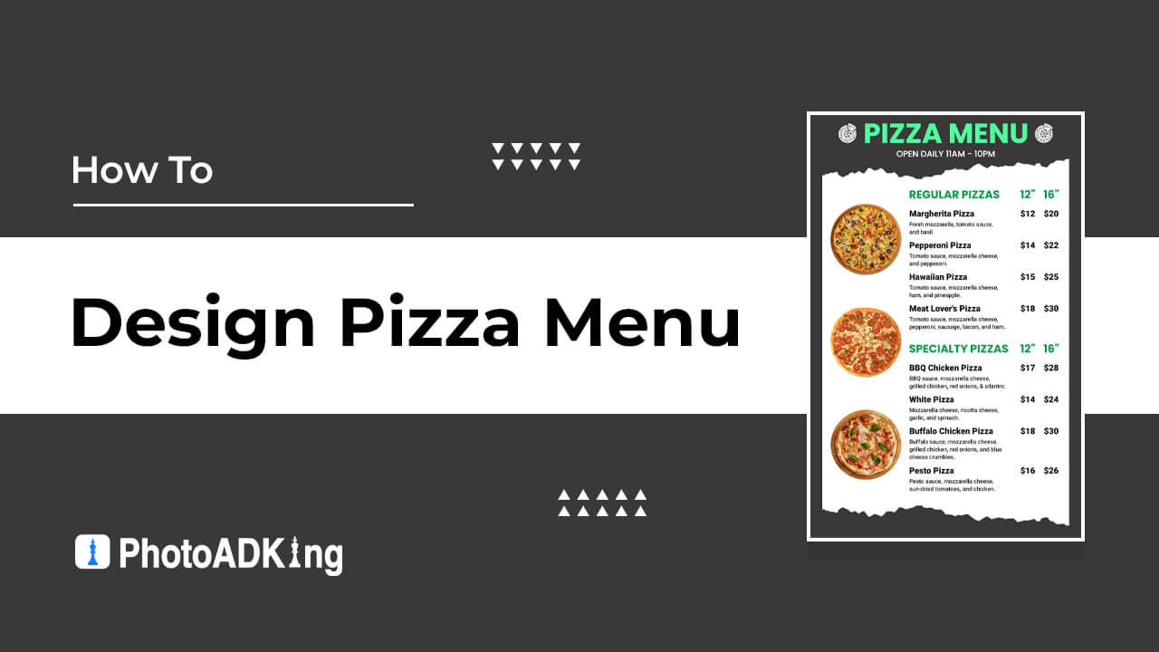 How to Design a Pizza Menu Using Templates