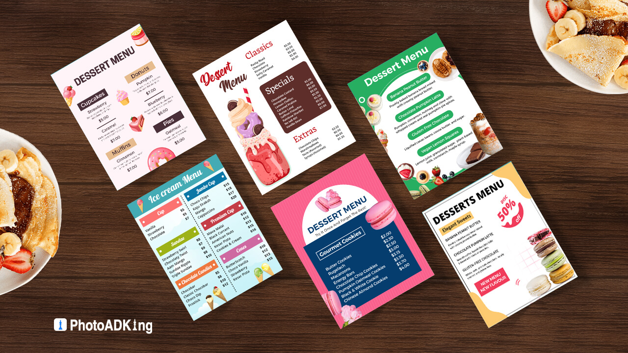 Dessert Menu Design Ideas