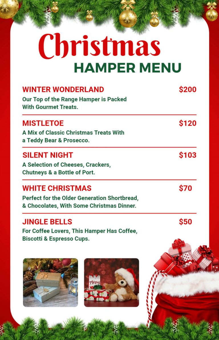 Christmas Menu Design Ideas and Examples