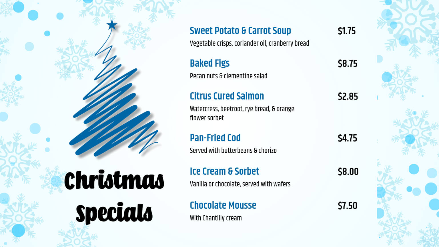 Christmas Menu Design Ideas and Examples
