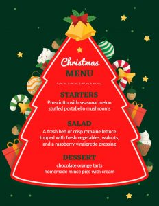 Christmas Menu Design Ideas and Examples