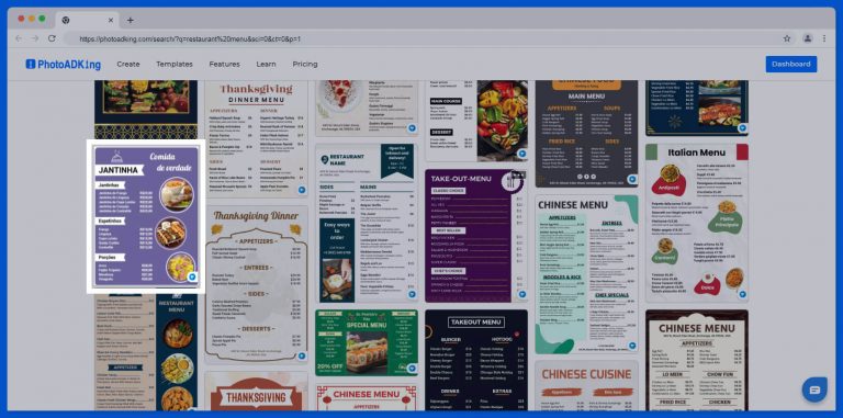 How to Make a Menu Using Templates?