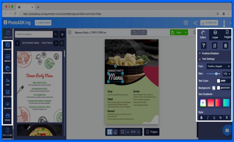 How to Design a Dinner Party Menu Using Templates