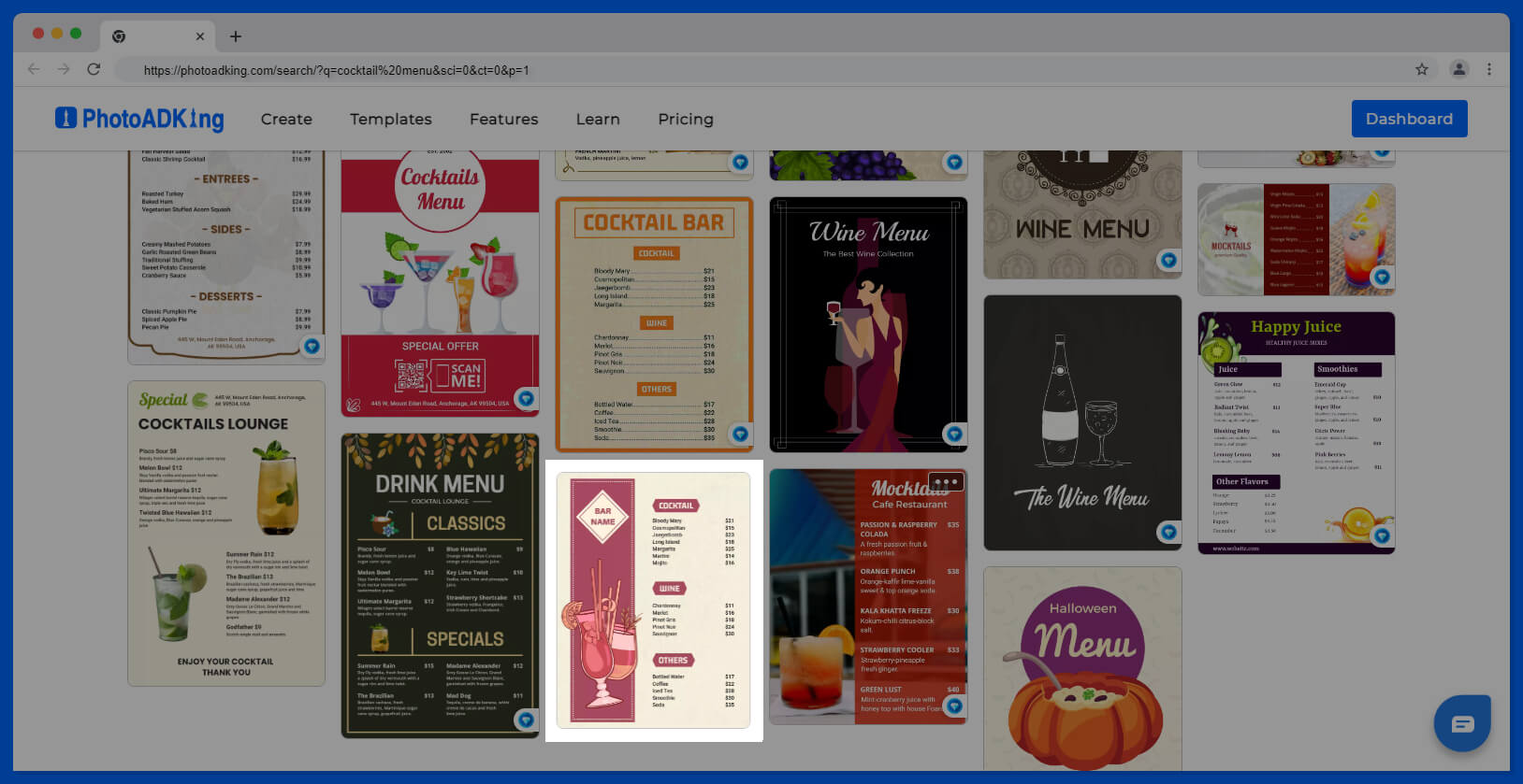How to Design a Cocktail Menu Using Templates?