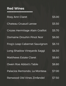 Wine Menu Design Ideas, Examples and Samples