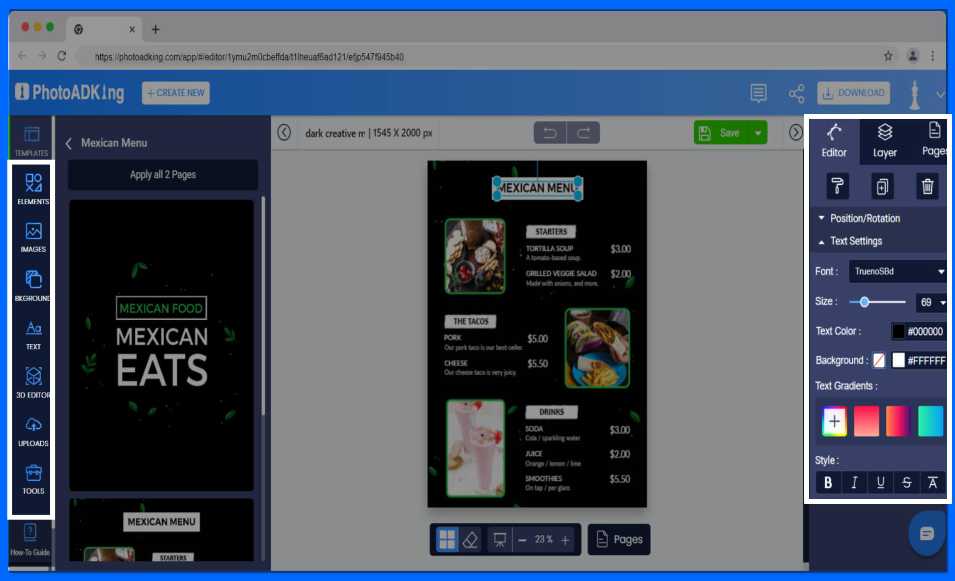 How to Design a Mexican Menu Using Templates