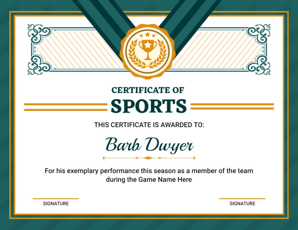 Basketball Certificate Ideas