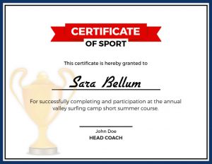 Sports Certificate Ideas & Types