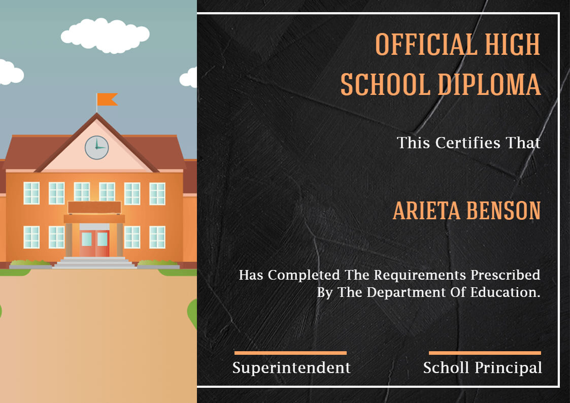 Diploma Certificate Sample