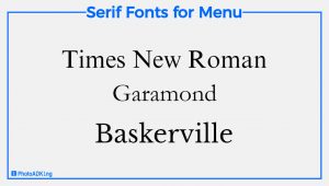 The Top Menu Font Styles for Restaurant Menu