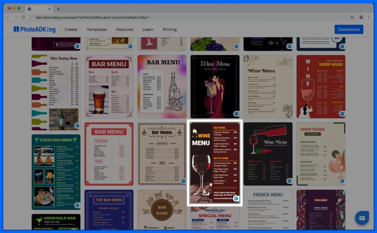 How to Design a Wine Menu Using Templates? - PhotoADKing