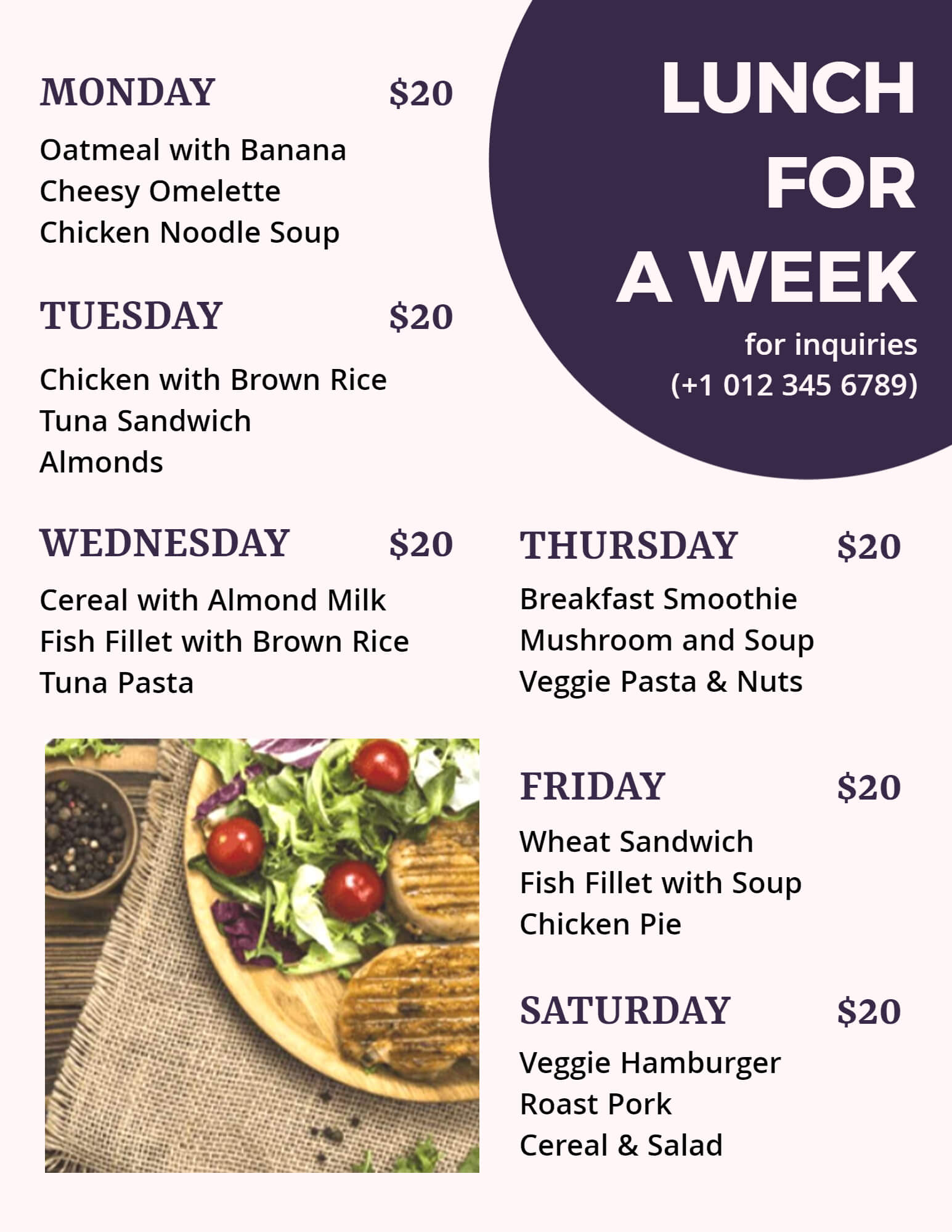 How to Design a Lunch Menu Using Templates?