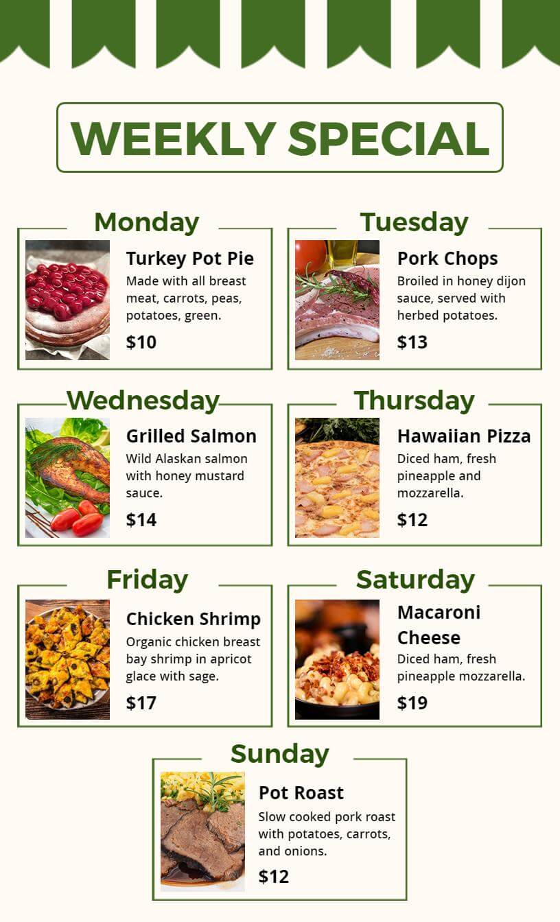 Types of Restaurant Menus - PhotoADKing