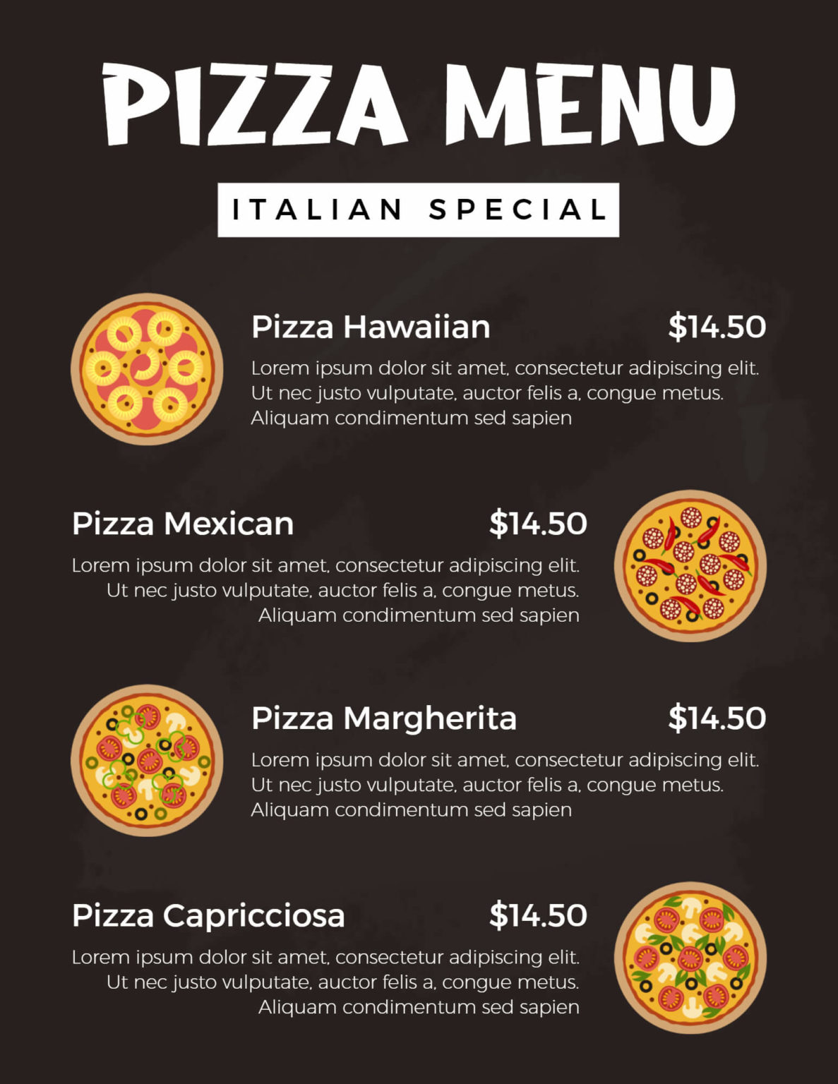 Italian Menu Design Ideas and Examples