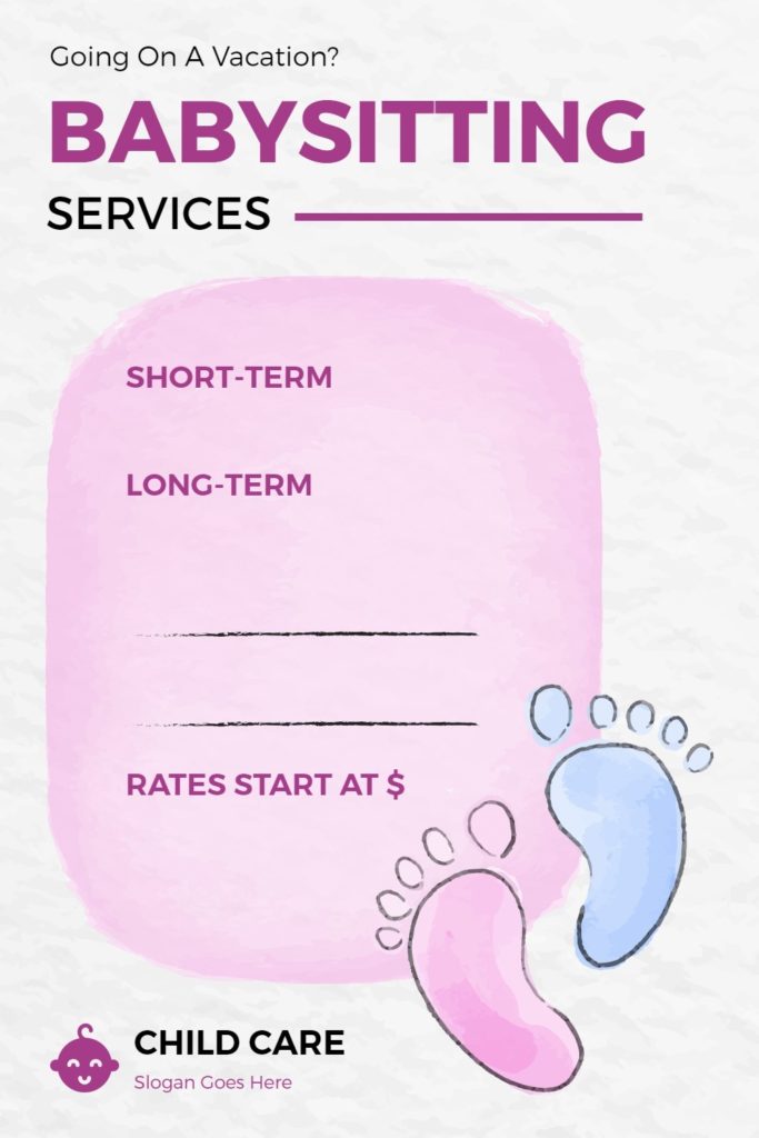 Babysitting Flyer Printable