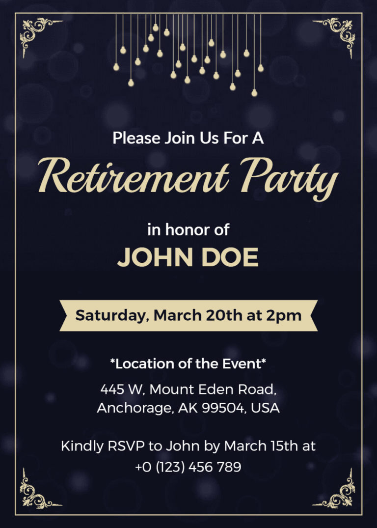Retirement Party Invitation Ideas
