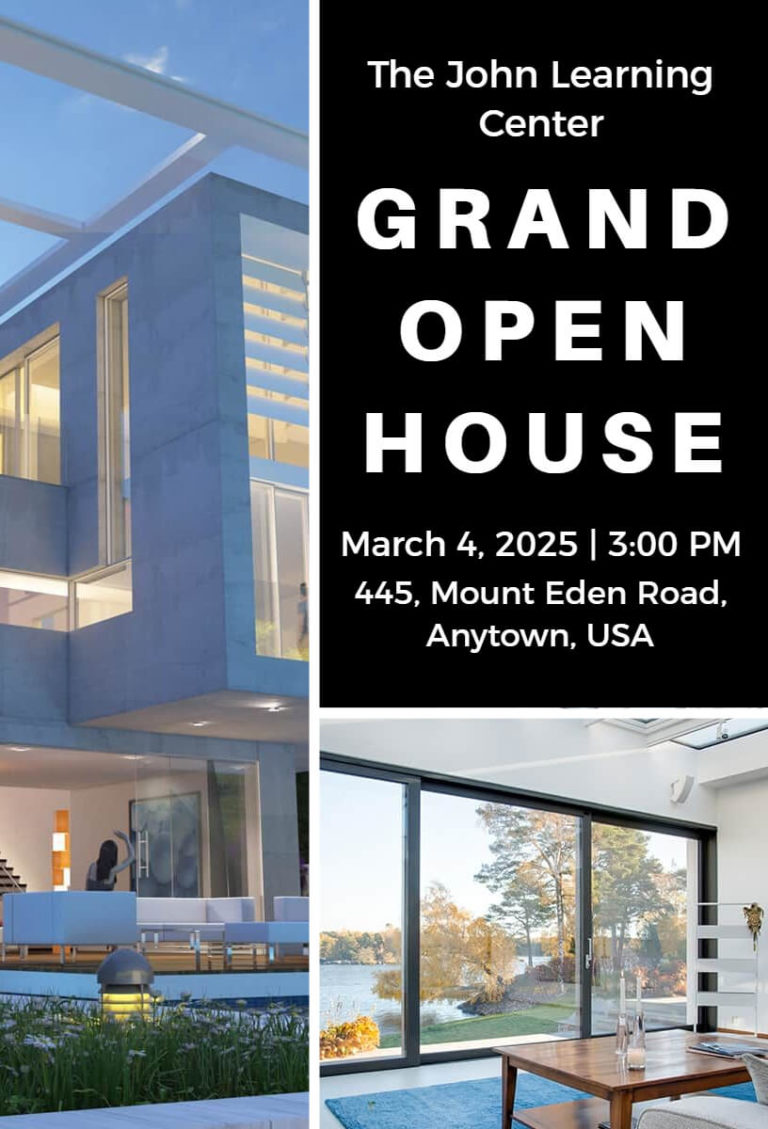 Example of Open House Invitation