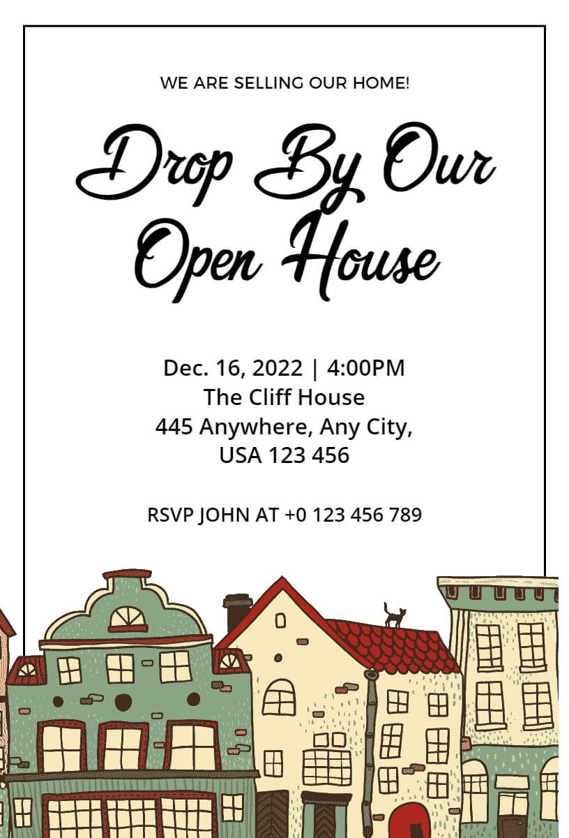 Example of Open House Invitation