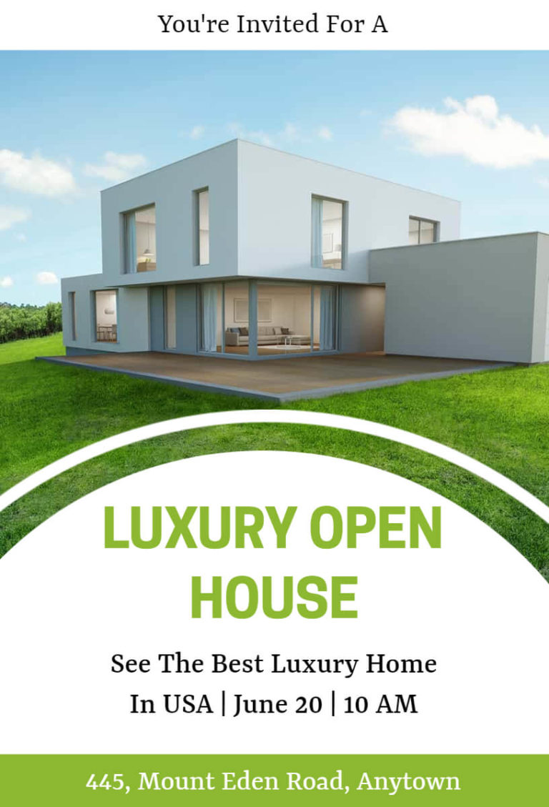 Example of Open House Invitation