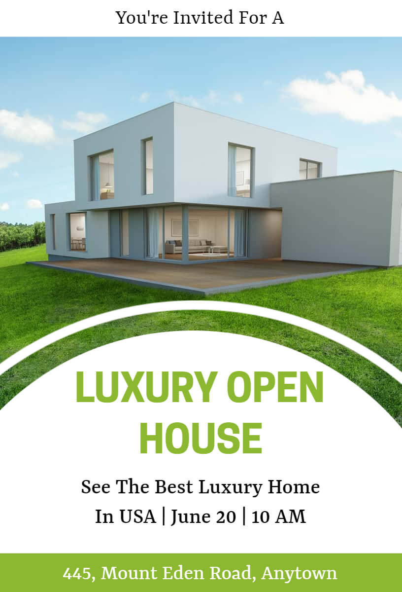 Example of Open House Invitation