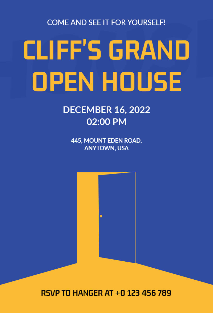 Example of Open House Invitation